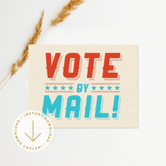 Vote by Mail Postcard Printable Postcard for Voters | Etsy