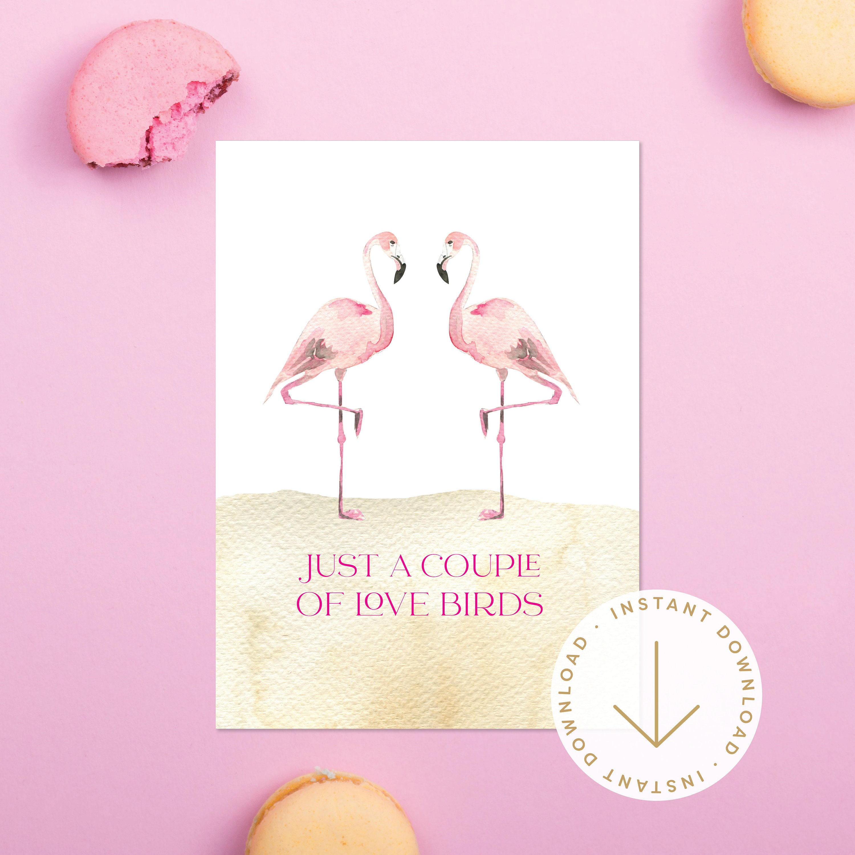 Love Birds Card | Printable Greeting Card | Fun Printable | Anniversary ...