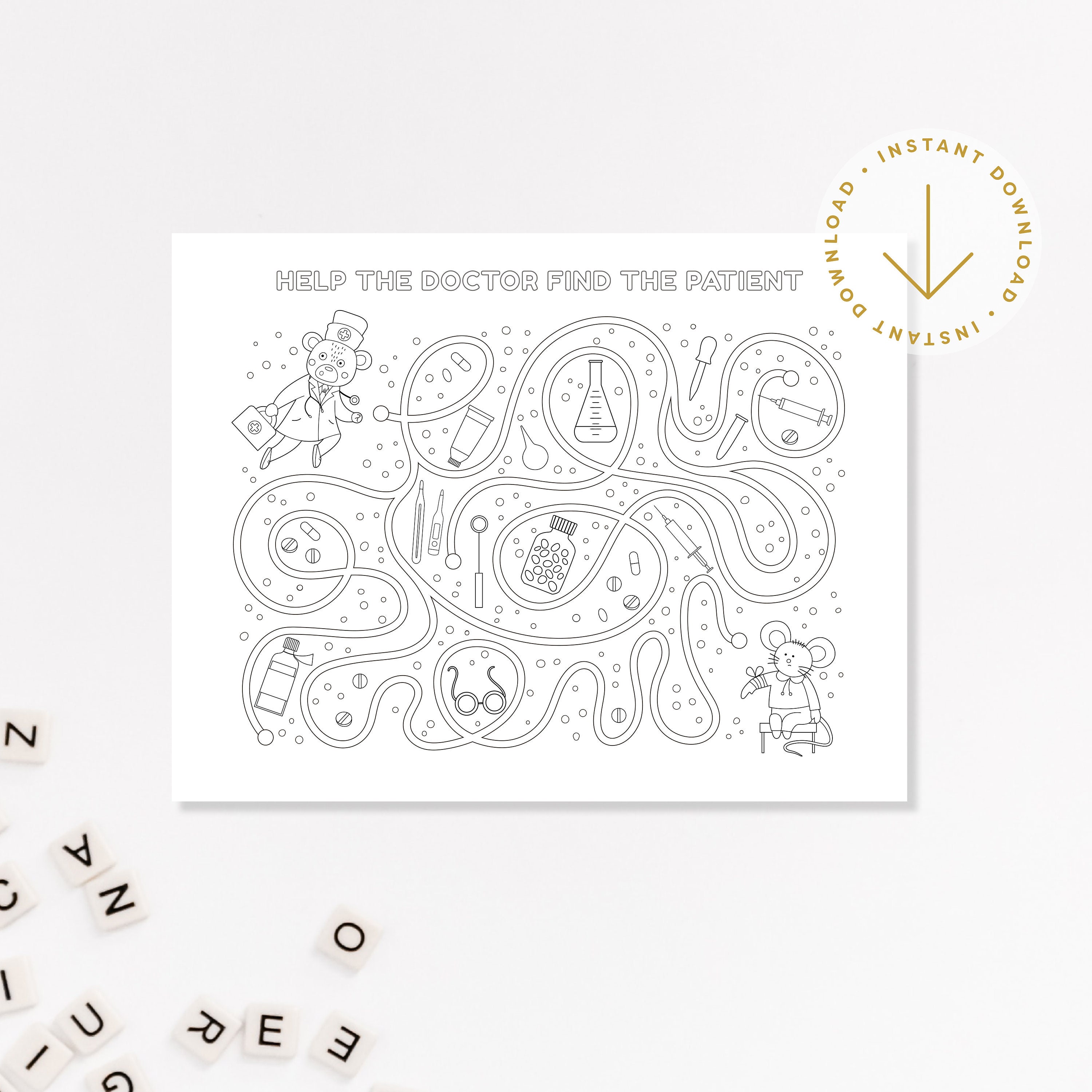 7 Coloring Pages Activity Set Kids Games Mazes Find and Color Word ...