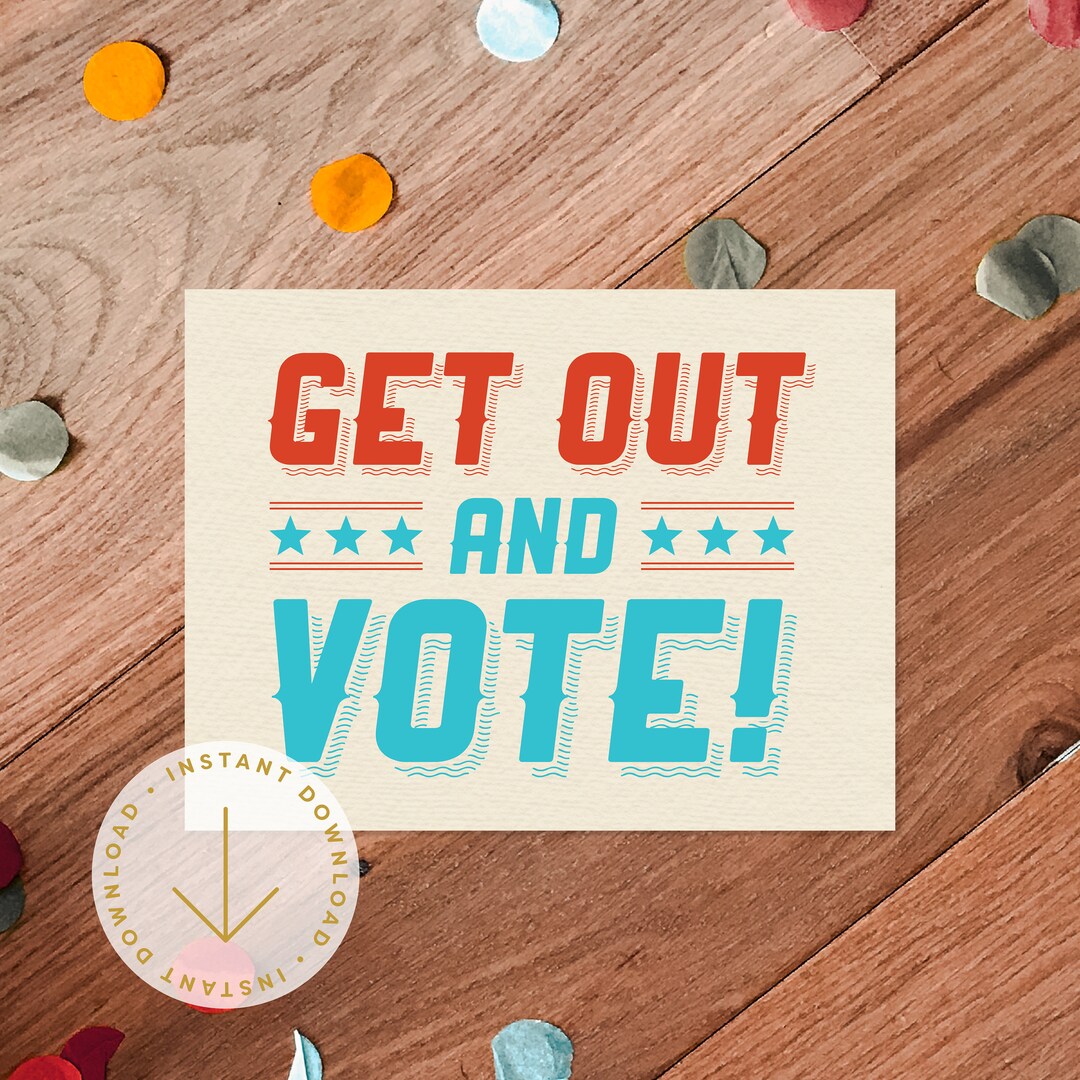 Patriotic Voting Postcard: Election Printables (digital Download) - Etsy
