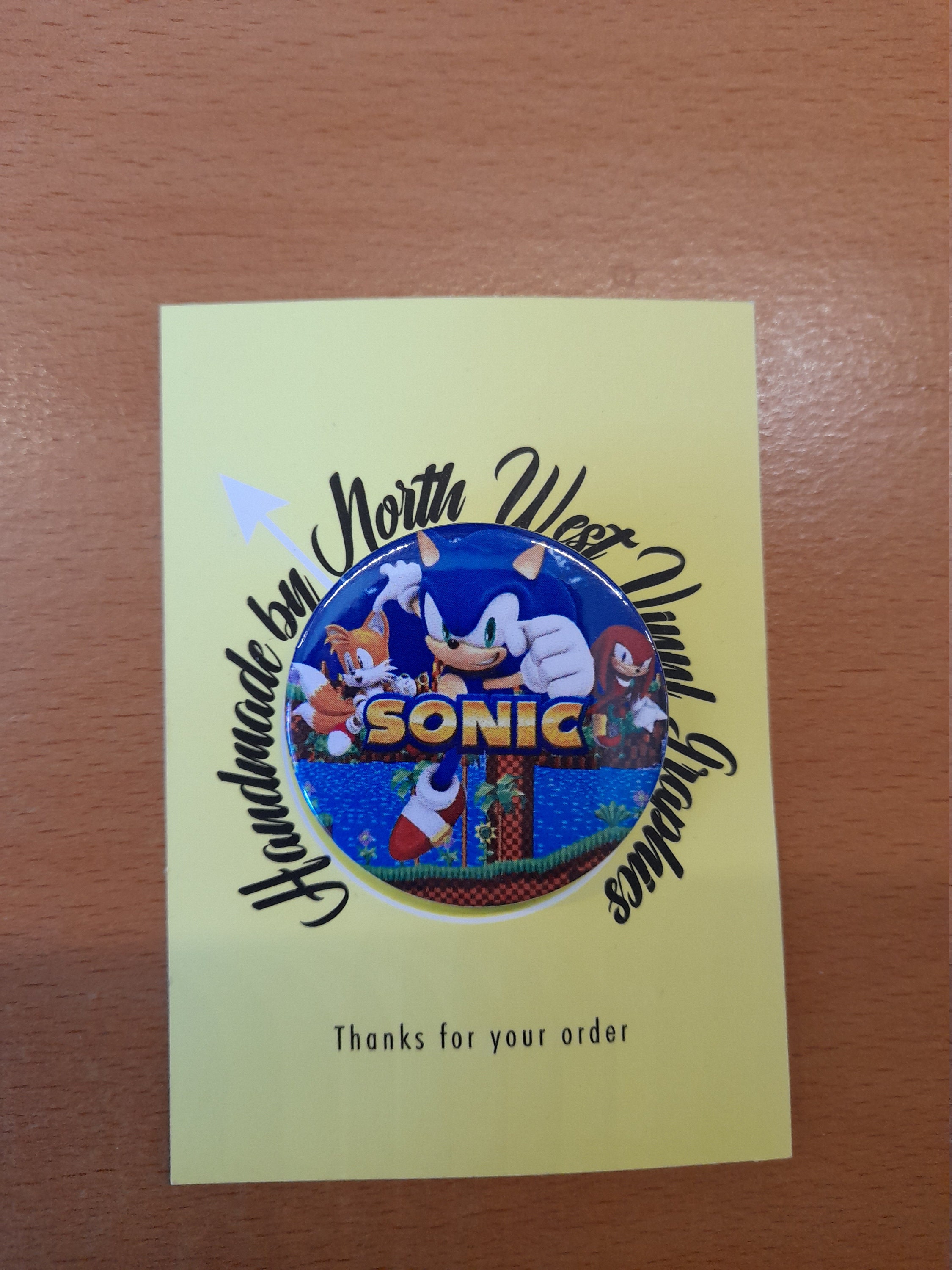 Sonic Tails and Knuckles Inspired Pin Badges 45mm Free UK | Etsy