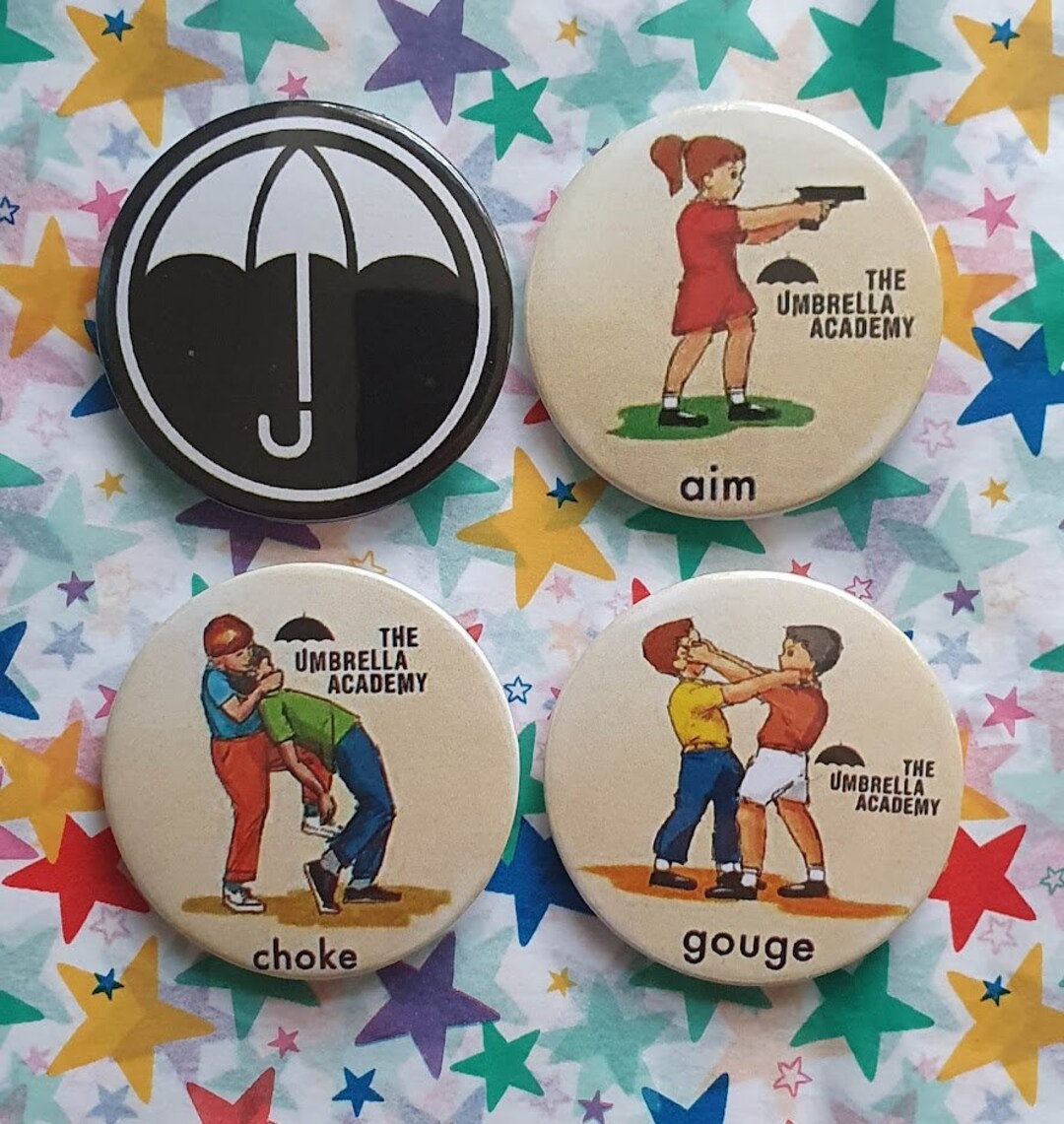 The Umbrella Academy Botón Insignia Pin Netflix TV Comic Aim Choke Logo ...
