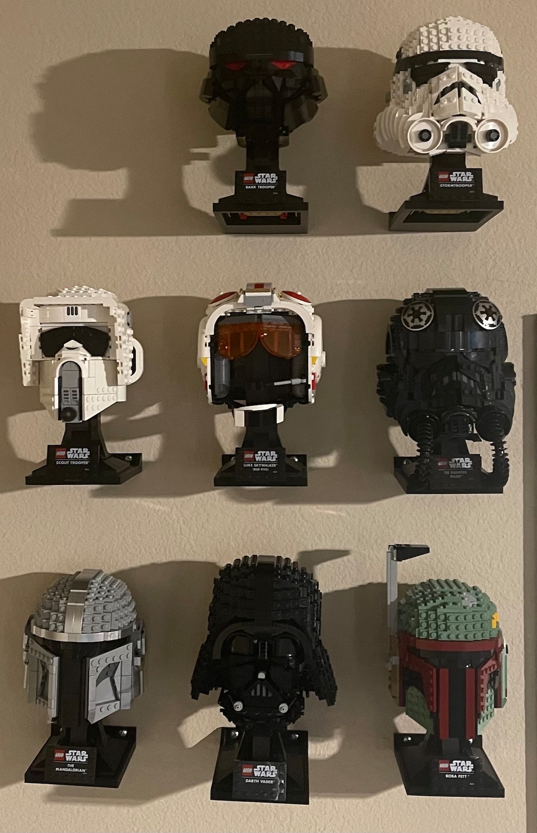 LEGO Star Wars Helmet Wall Mount – 3D Printed Display Stand for LEGO ...
