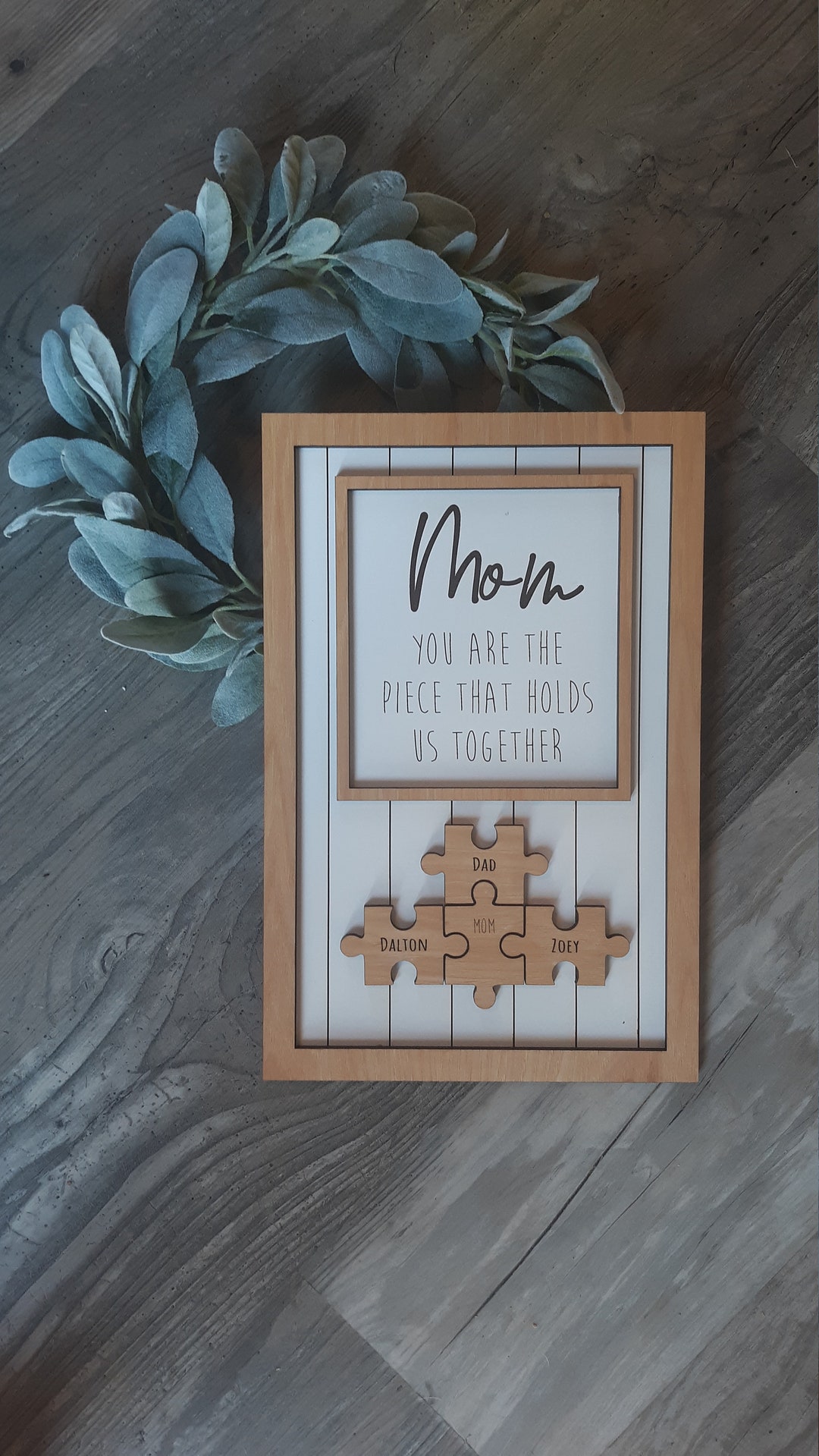 Mom Puzzle Sign Christmas T For Mom Personalized Mothers Day T