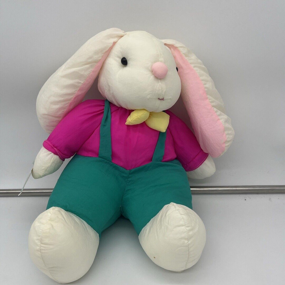 Vtg Gibson Greetings Bunny Rabbit Plush Nylon Parachute Material ...