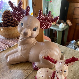 Vintage Kimple Mold Ceramic Reindeer, Set of Two, 1980s, Rare - Etsy