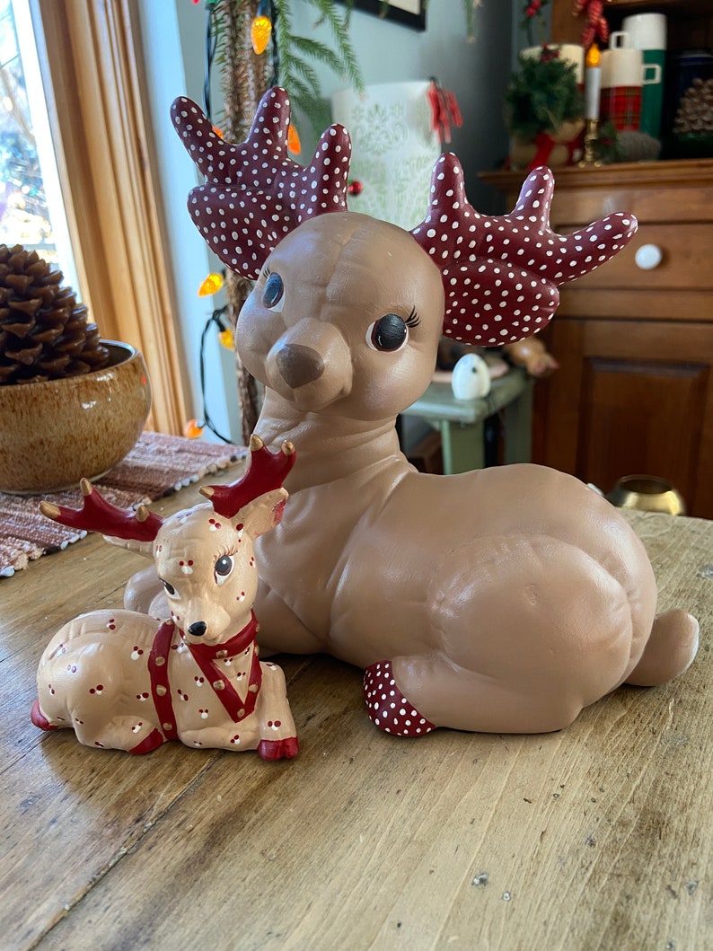 Vintage Kimple Mold Ceramic Reindeer, Set of Two, 1980s, Rare - Etsy