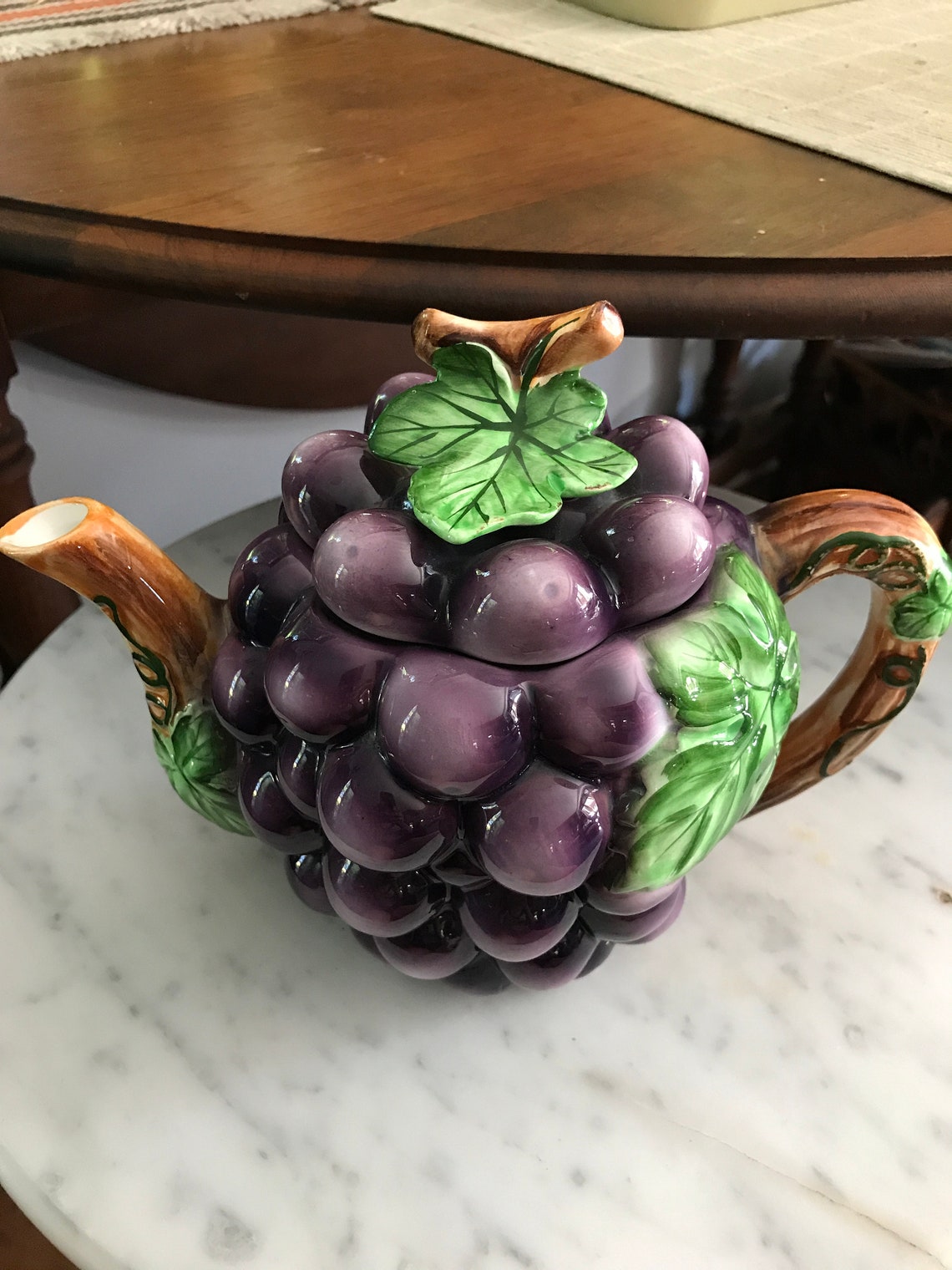 Rare vintage Lefton grape cluster teapot 1960s Japan | Etsy