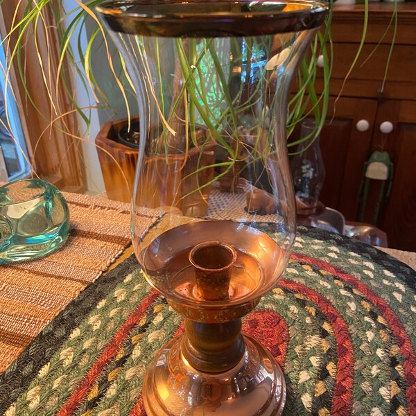 Glass Hurricane Wood Base - Etsy