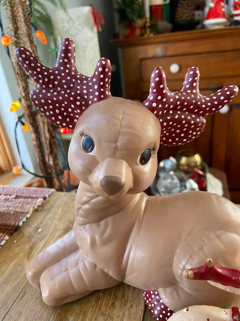 Vintage Kimple Mold Ceramic Reindeer, Set of Two, 1980s, Rare - Etsy