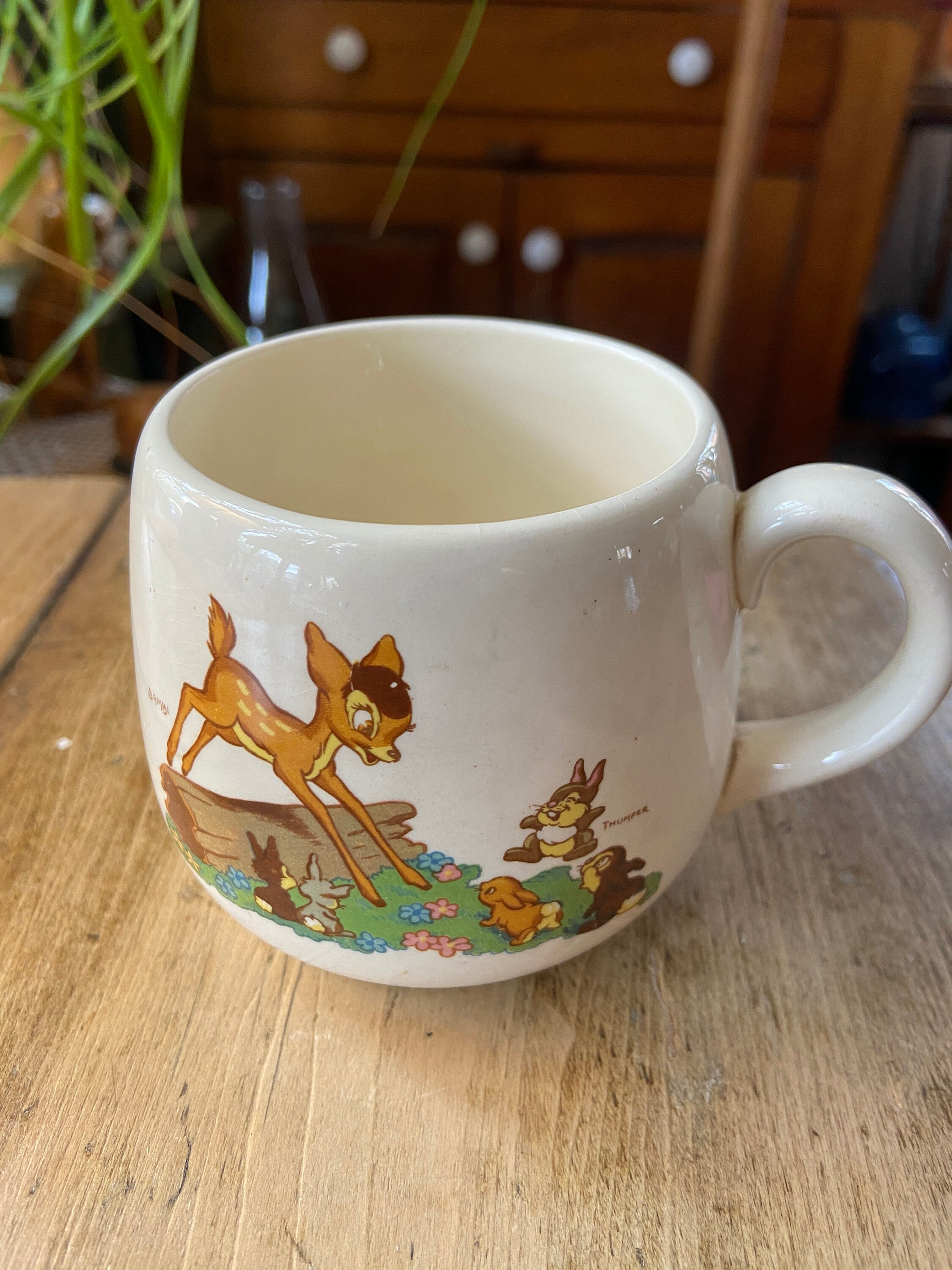 Vintage Beswick Disney Child's Ceramic Mug, Bambi / Thumper / Piper Pig ...