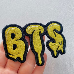 BTS Butter Font Embroidered Patches, Iron / Sew on Patches, Kpop ...