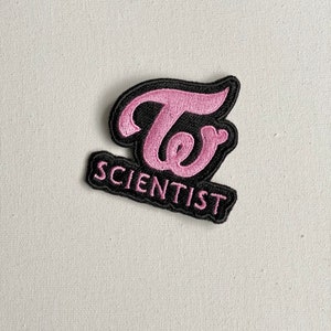 Twice Scientist Logo Embroidered Patches, Iron / Sew on Patches, Kpop Patches, Twice Once ...