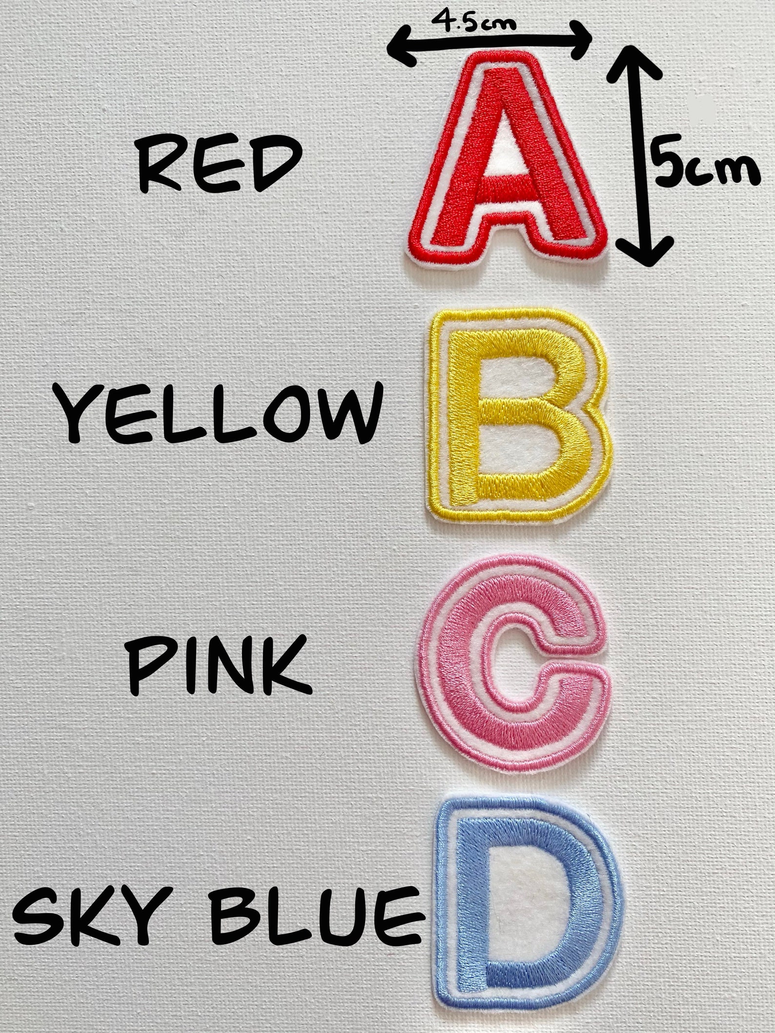 Letter Patches Embroidered Patches Iron / Sew on Patches - Etsy