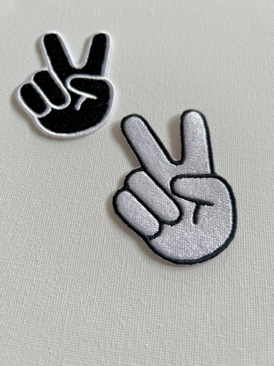 Peace Sign Hand Embroidered Patches, Sew on Patches, Peace Patches ...