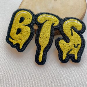 BTS Butter Font Embroidered Patches, Iron / Sew on Patches, Kpop ...