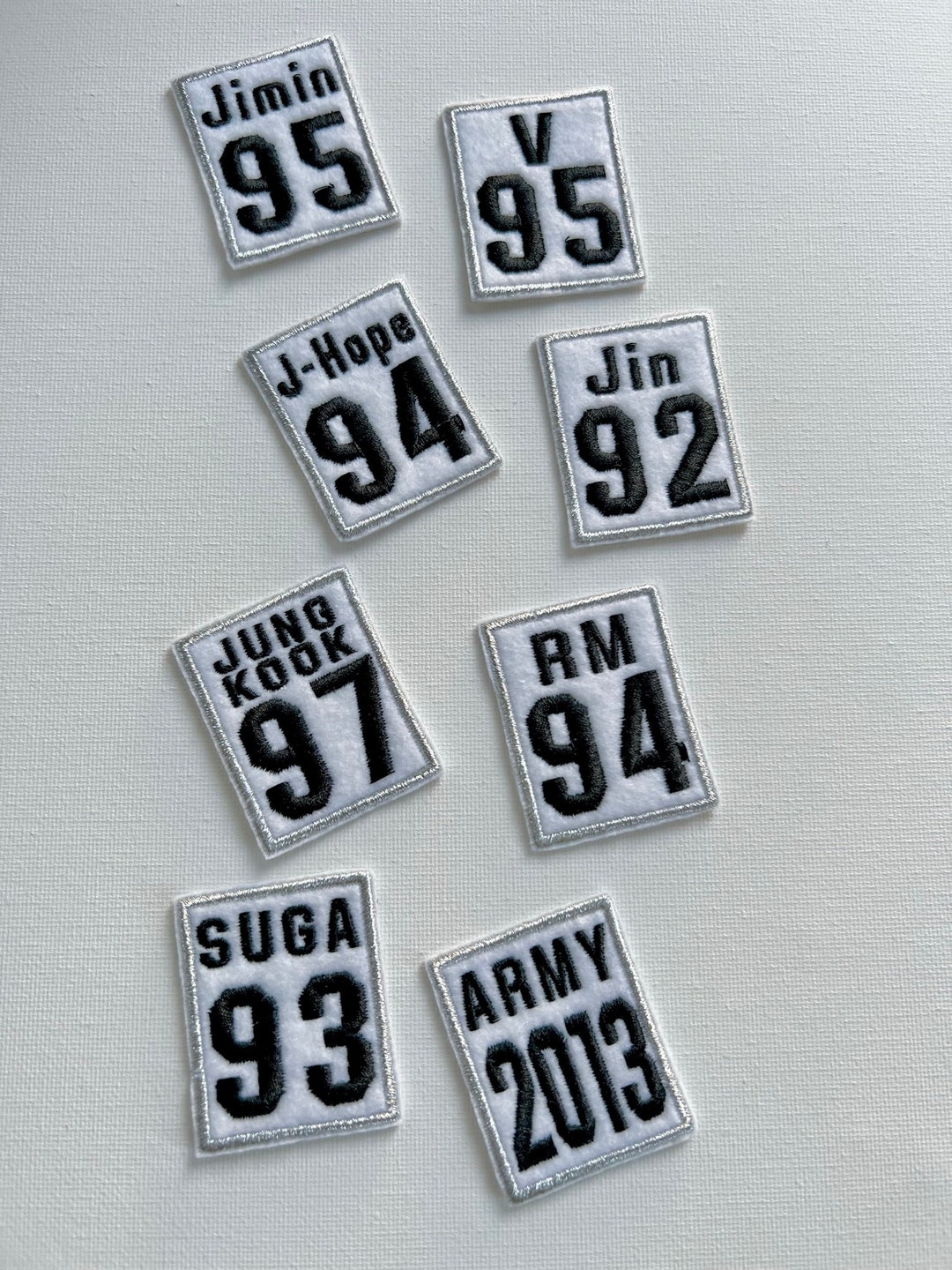 BTS Members Embroidered Patches, Iron / Sew on Patches, Kpop Patches ...
