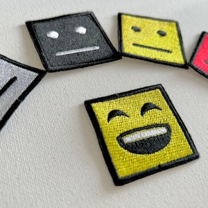 Srsly Face Embroidered Patches, Sew on Patches, Kpop Patches, Srsly Patch, Happy Face Patch ...