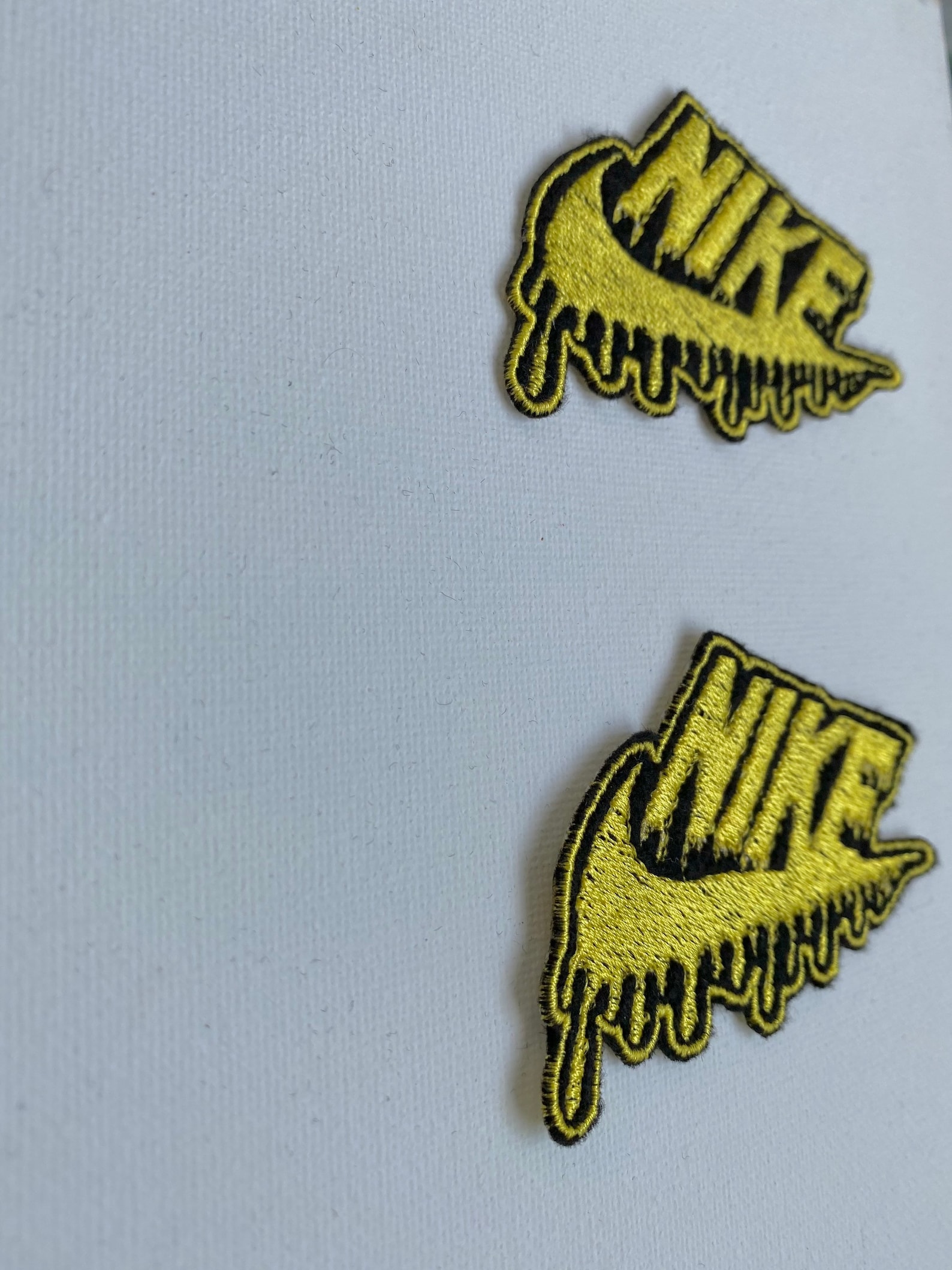 NIKE swoosh melt embroidered iron on patches sew on patches | Etsy