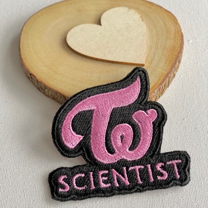 Twice Scientist Logo Embroidered Patches, Iron / Sew on Patches, Kpop Patches, Twice Once ...
