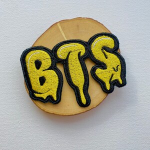 BTS Butter Font Embroidered Patches, Iron / Sew on Patches, Kpop ...