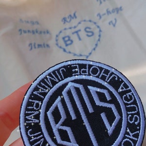 Bts Group Name Embroidered Patches, Iron / Sew on Patches, Kpop Patches ...