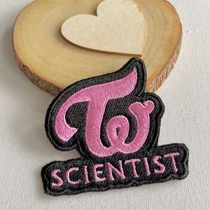 Twice Scientist Logo Embroidered Patches, Iron / Sew on Patches, Kpop Patches, Twice Once ...