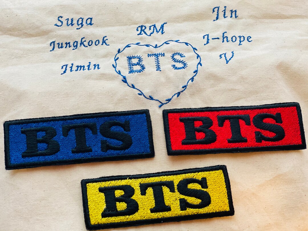 BTS Embroidered Patches, Iron / Sew on Patches, Kpop Patches, Bangtan ...