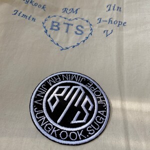 Bts Group Name Embroidered Patches, Iron / Sew on Patches, Kpop Patches ...
