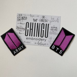Bts and Army Logo Embroidered Patches, Iron / Sew on Patches, Kpop ...