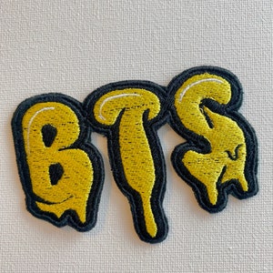 BTS Butter Font Embroidered Patches, Iron / Sew on Patches, Kpop ...
