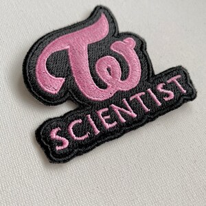 Twice Scientist Logo Embroidered Patches, Iron / Sew on Patches, Kpop Patches, Twice Once ...