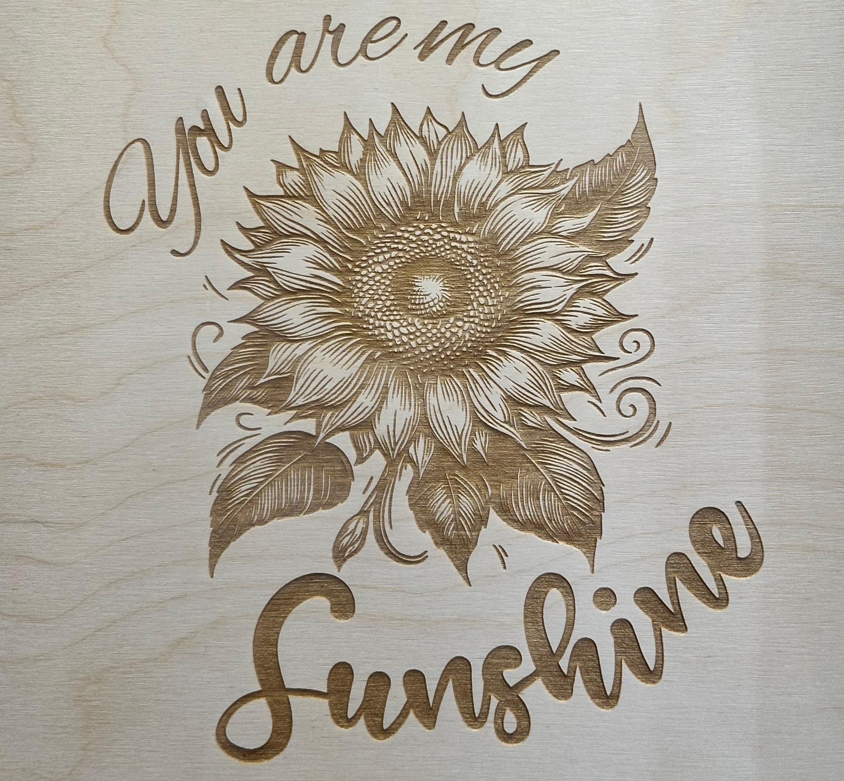 Laser Engraving File Sunflower Engrave Glowforge Laser Files SVG PDF - Etsy