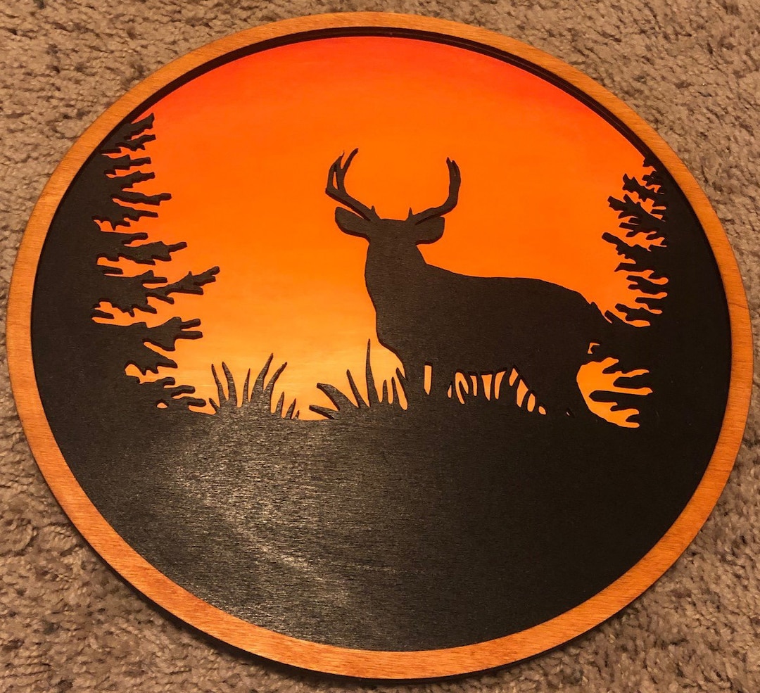 Laser Cut File Sitka Black Tail Deer Silhouette Glowforge File SVG PDF ...