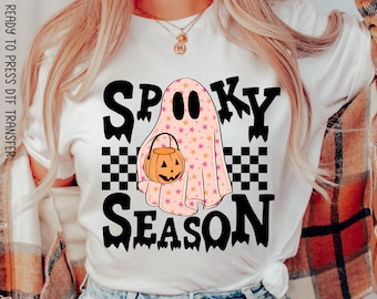 Boo Jee Halloween Dtf Transfers Ready for Press Fall Ghost Pumpkin Dtf ...