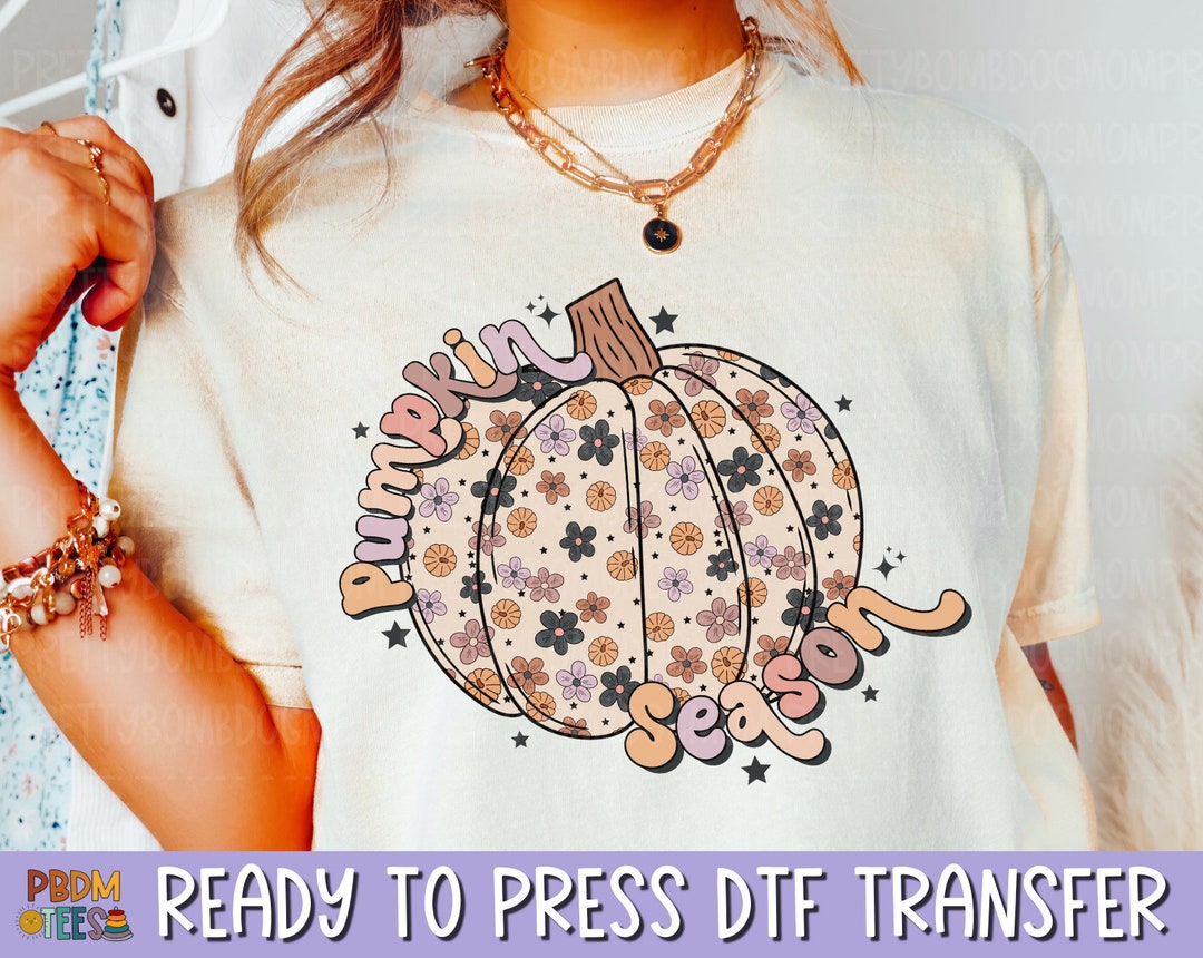 Pumpkin Season Halloween Dtf Transfers Ready to Press Transfer ...