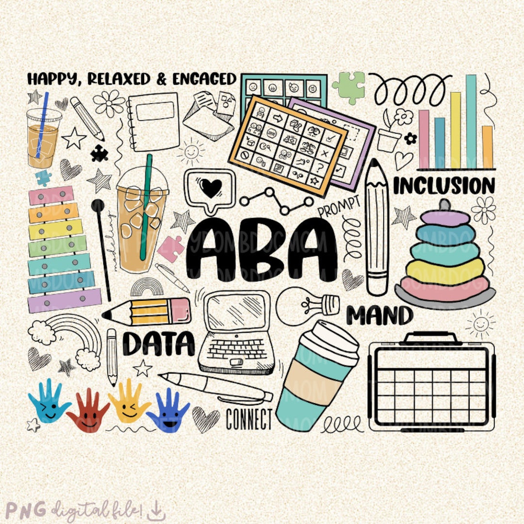 Applied Behavior Analysis Sublimation PNG ABA Sublimation Designs ...