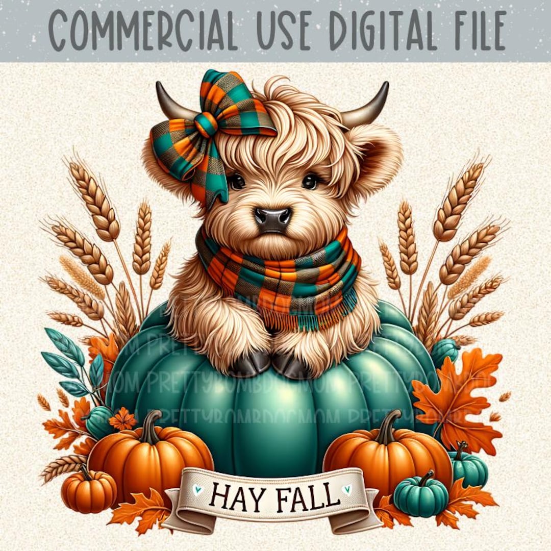 Hay Fall Highland Cow Png Fall Cow Png Heifer Png Cow Png for Shirt ...