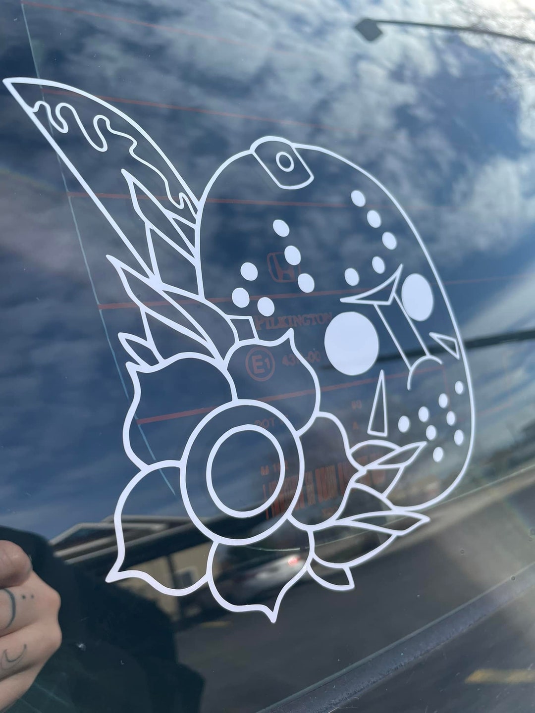 Floral Jason Vinyl Decal, Halloween Friday the 13th Decal for Car - Etsy
