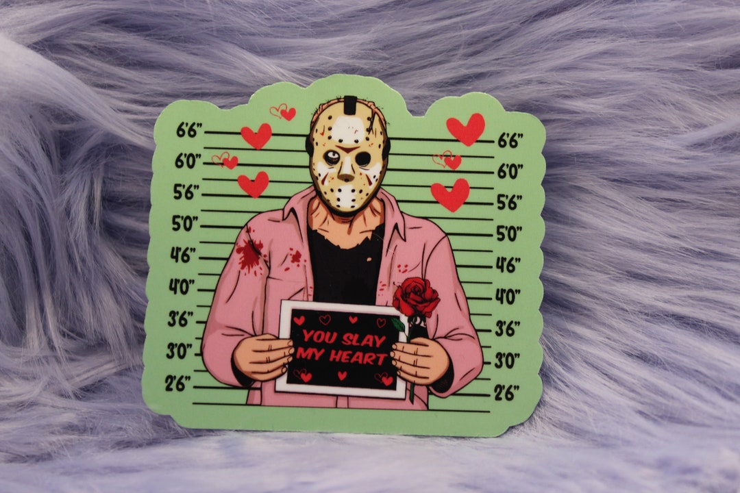Jason Valentine's Sticker, Halloween Valentine, Horror Valentine ...
