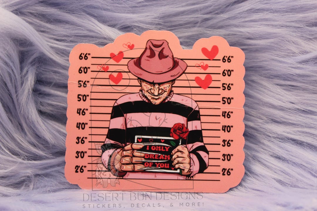Freddy Valentine Sticker, Horror Valentine, Nightmare on Elm Street - Etsy