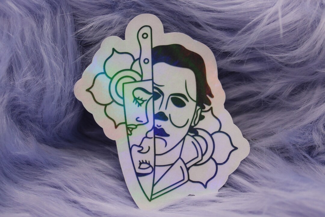 Michael Myers Sticker, Halloween Sticker, Holographic Sticker - Etsy
