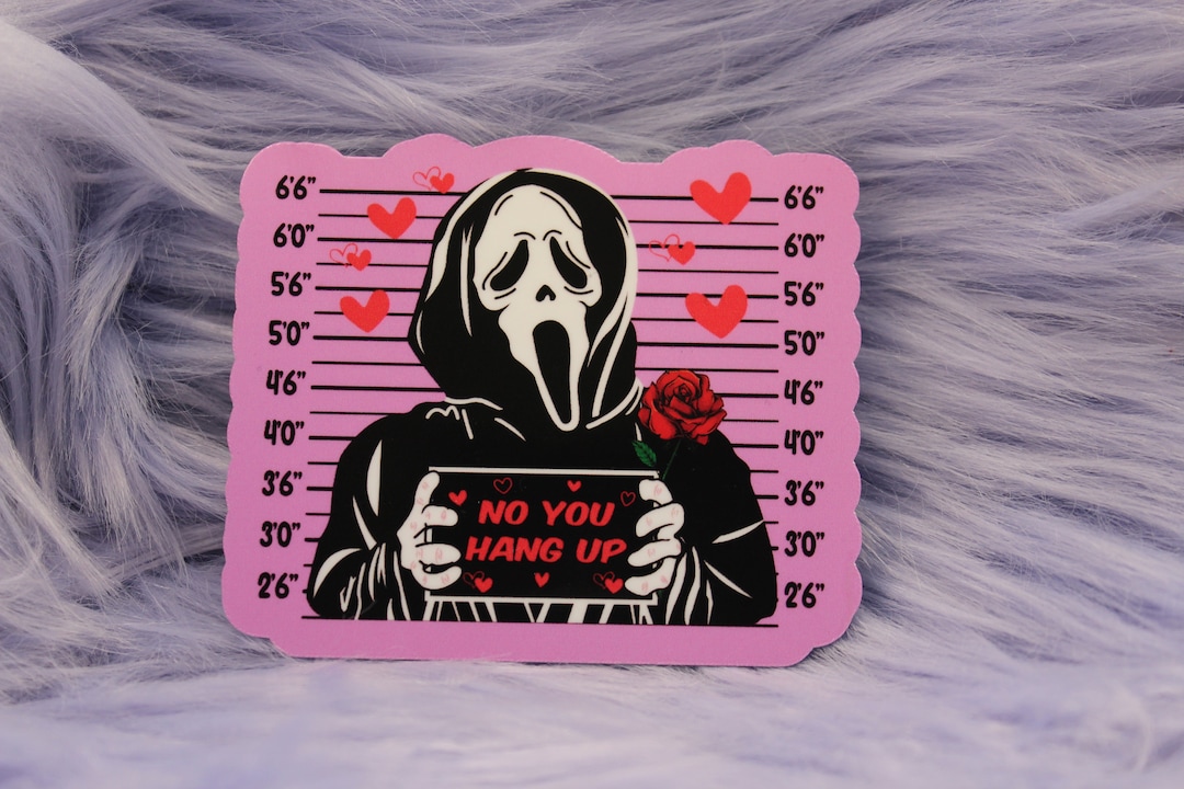 Ghostface Valentine Sticker, Horror Valentine, Scream Sticker - Etsy