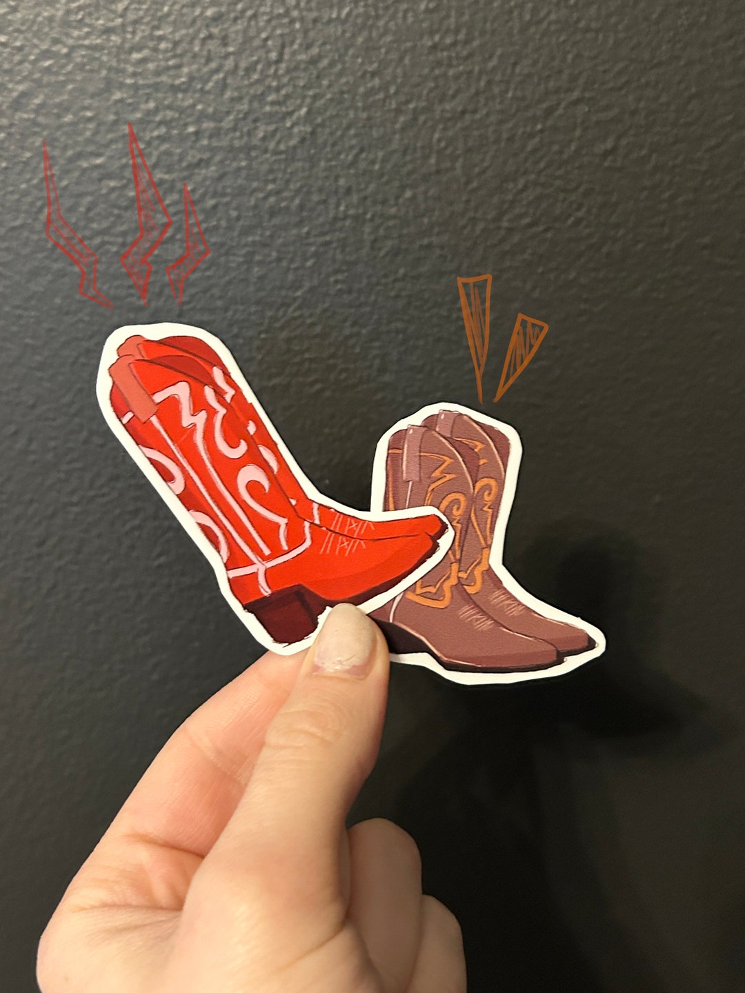 Cowboy Boot Sticker Pack - Etsy