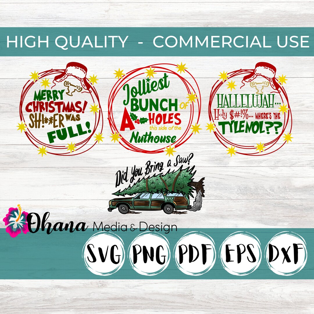 Funny Christmas Movie Quote Bundle Cutting Machine Files Funny Holiday ...