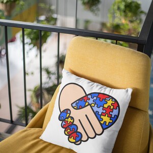 Autism Heart Handshake With Puzzle Pieces 4 Designs Featuring Various ...