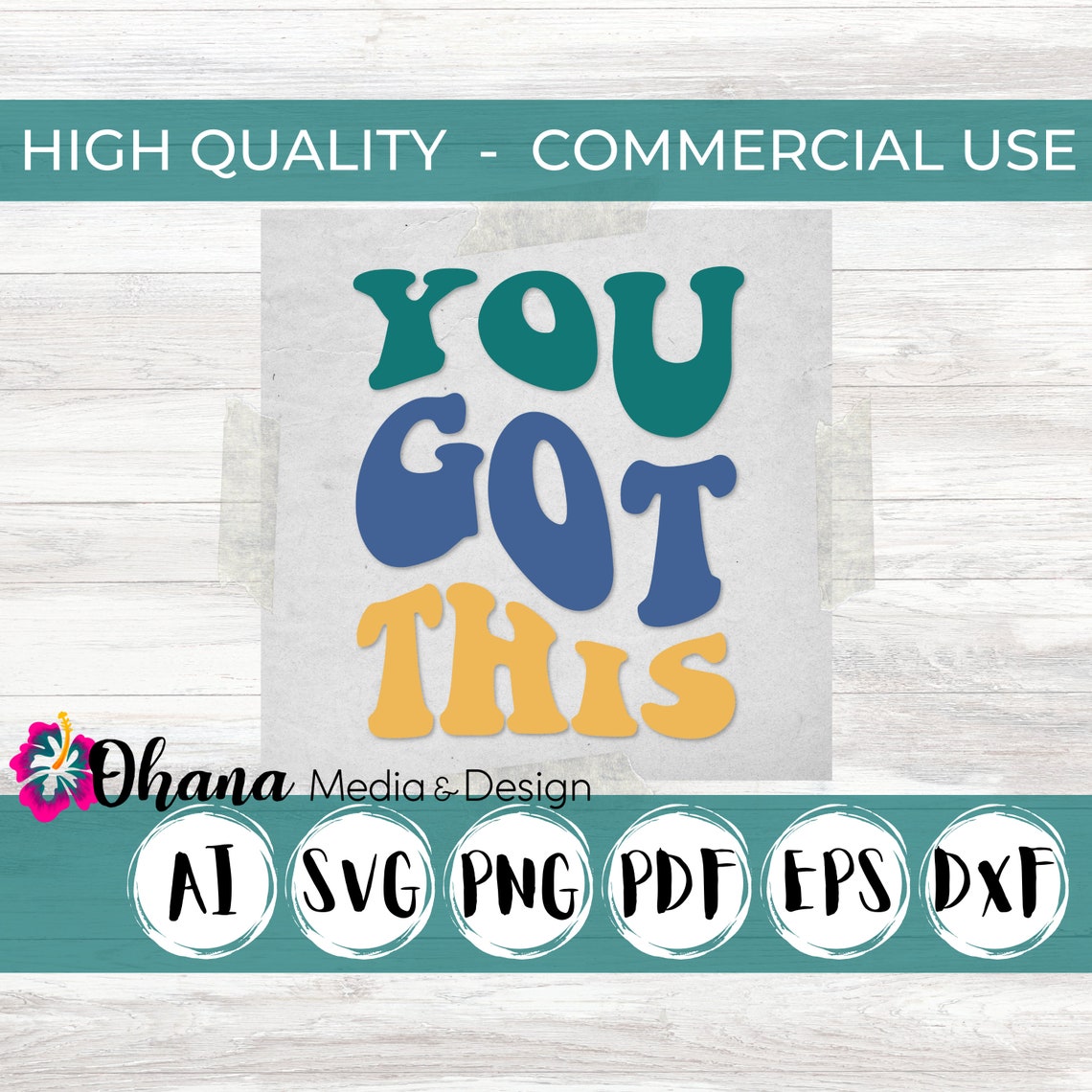 You Got This SVG Retro Wavy Text SVG Groovy SVG Design - Etsy