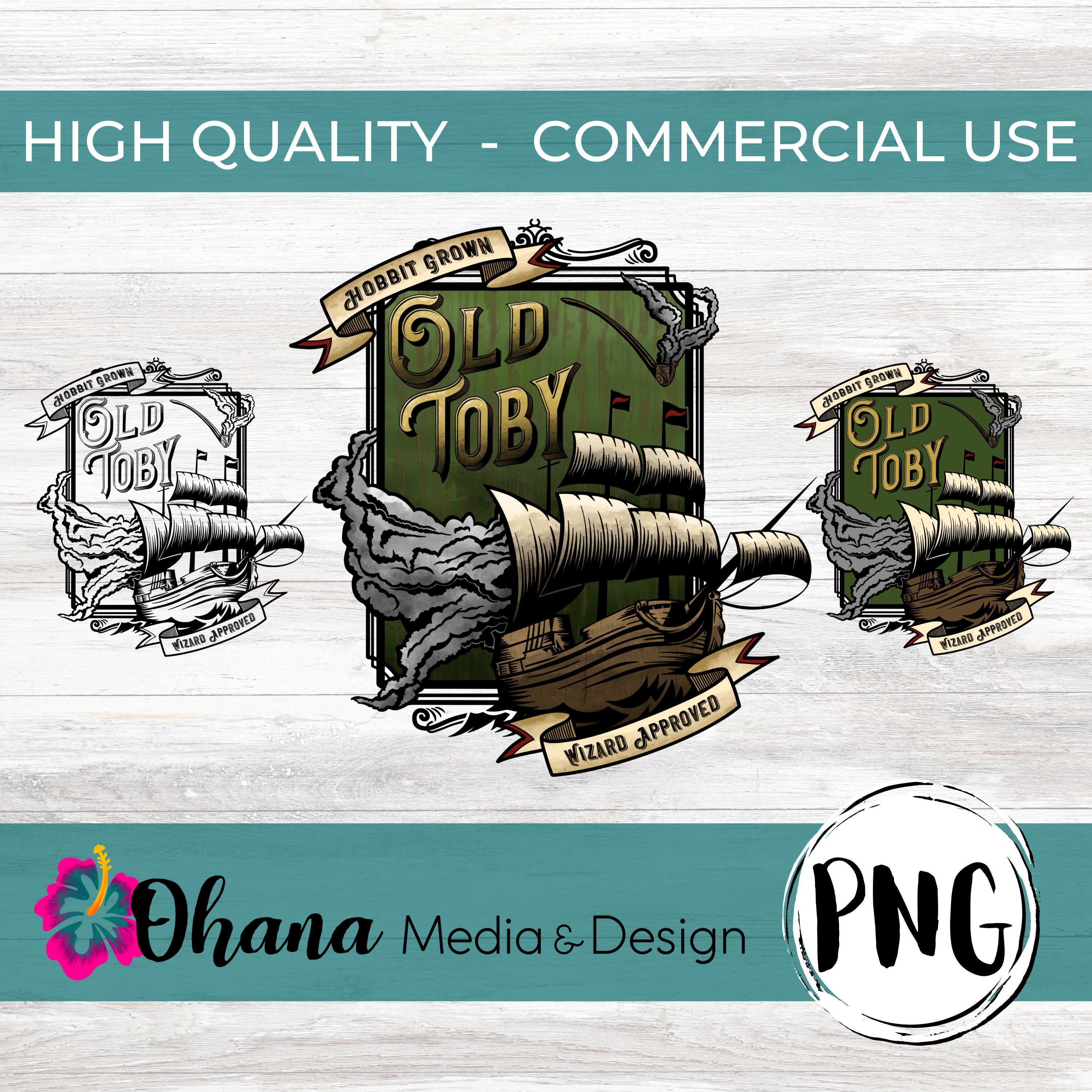 Fantasy Epic Old Toby Pipe Tobacco Design Wizard Inspired Fantasy Wall ...