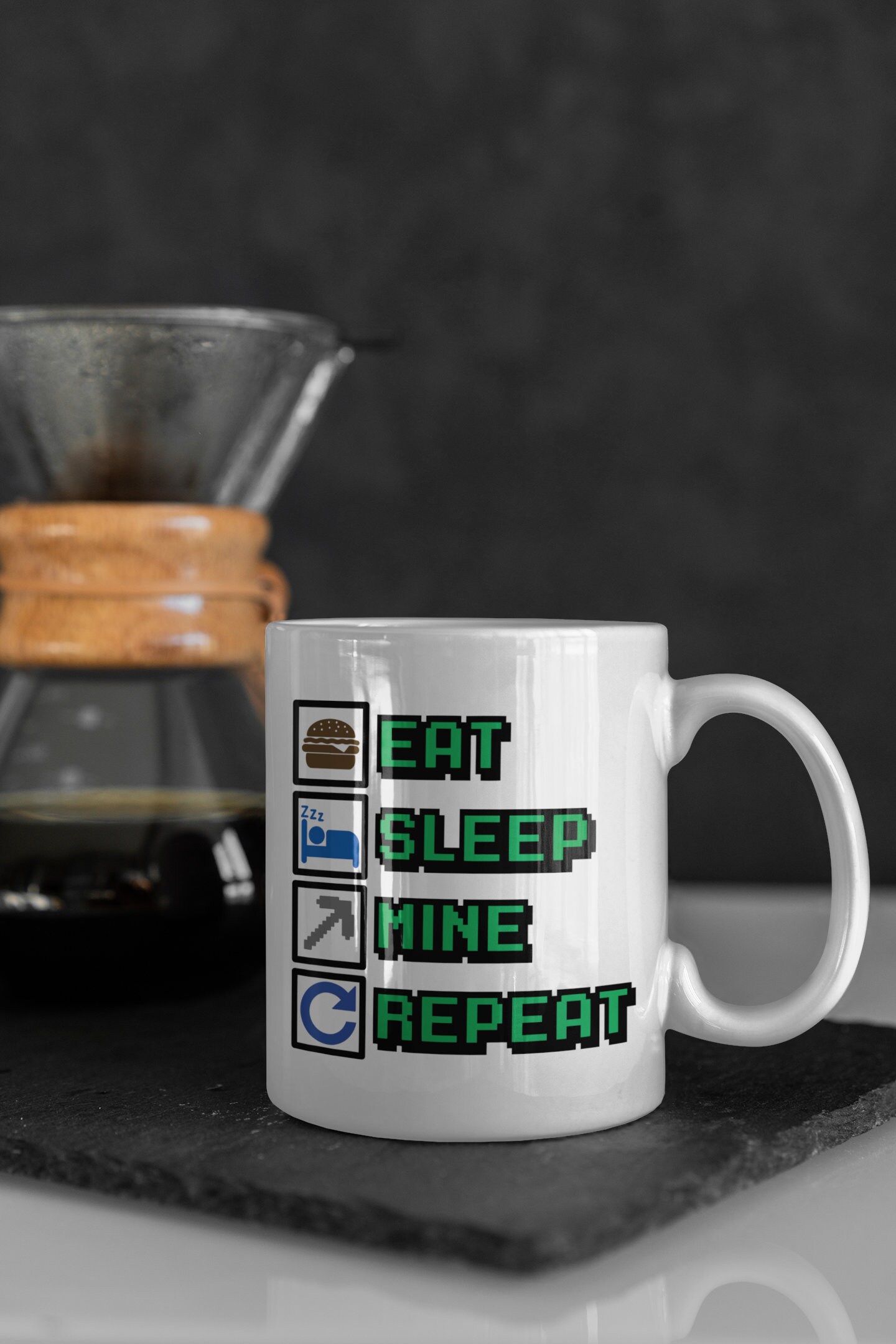 8 Bit Computer Eat Sleep Mine Repeat SVG Cutting Machine - Etsy