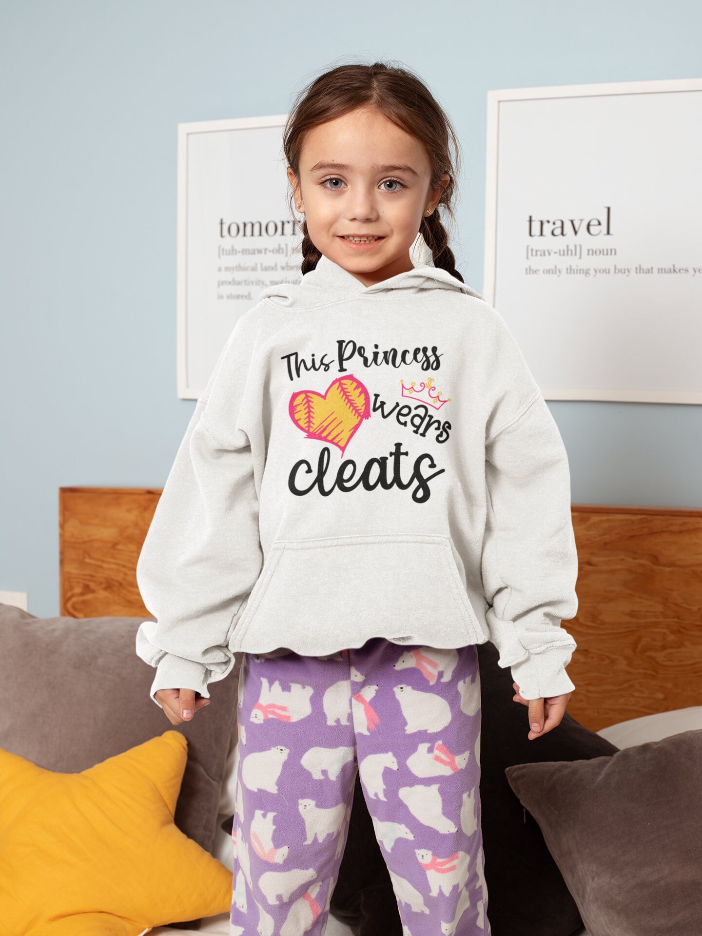 This Princess Wears Cleats Girls Sports Baseball and Softball Design ...